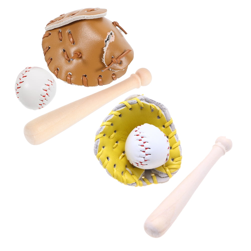 Hemoton 2 Sets Realistic Miniature Baseball And Softball Model For Kids ...