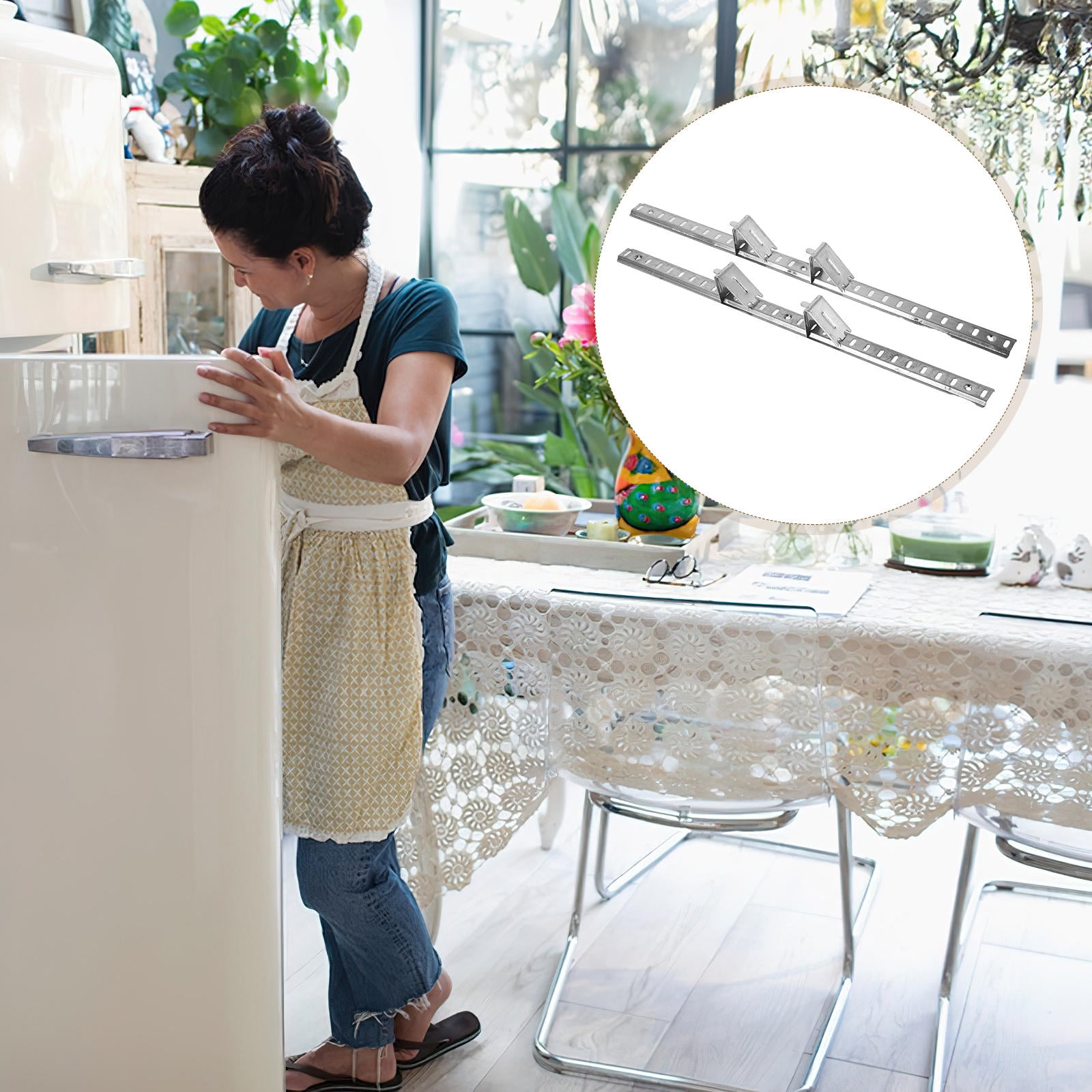 HEMOTON Stainless Steel Refrigerator Shelf Hooks for Easy Installation ...