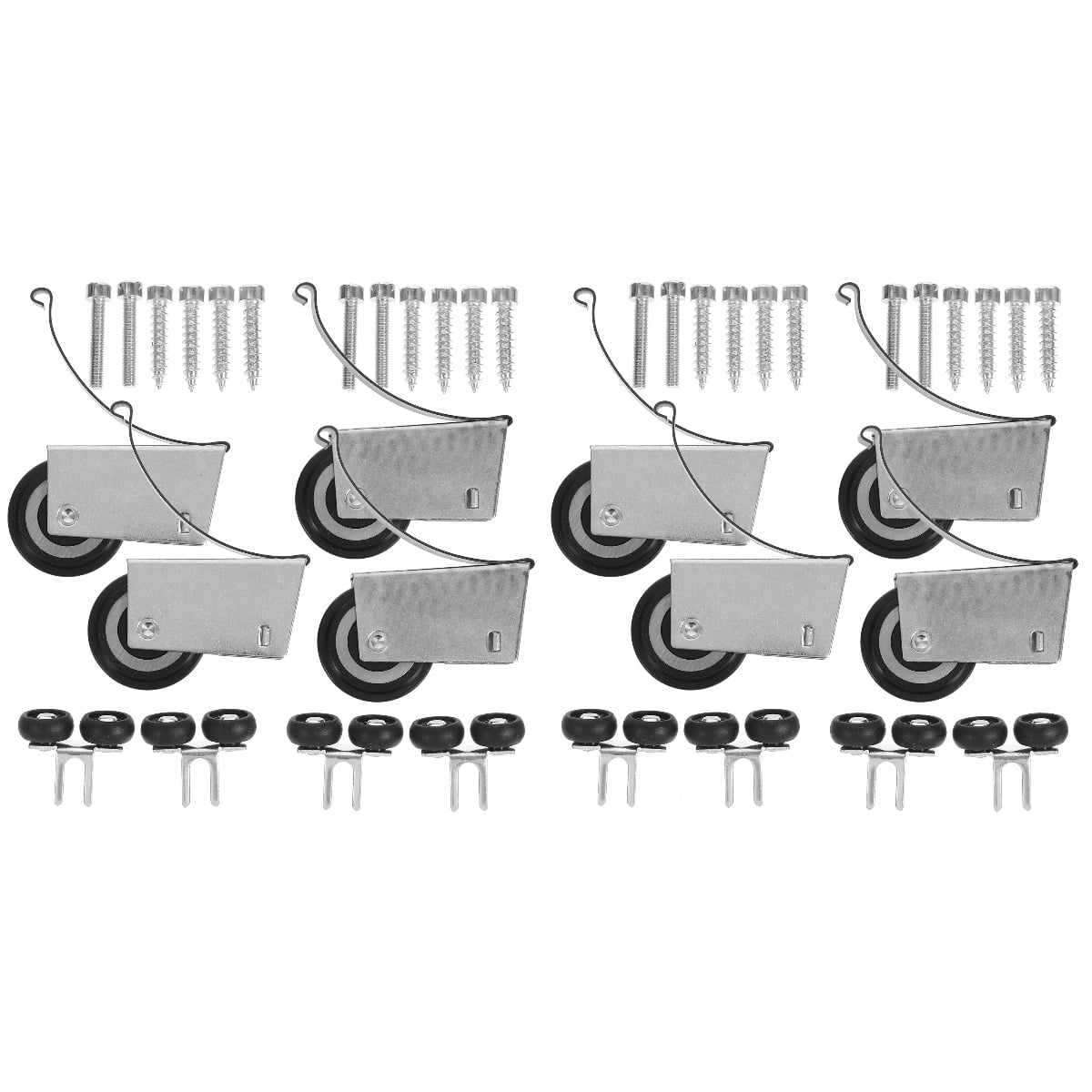 Hemoton 2 Sets Sliding Pulley Metal Window Rollers, Bearing Wheels for ...