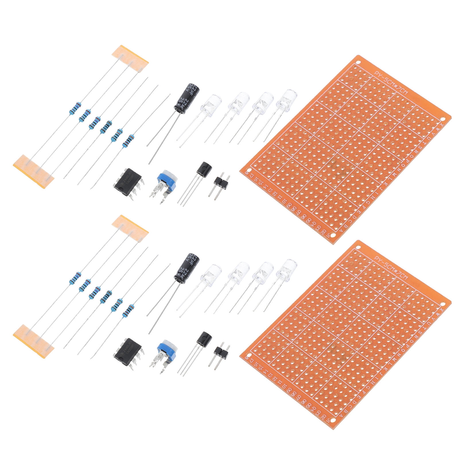 Hemoton 2 Sets Soldering Practice Board Complete Diy Kit With Circuit ...