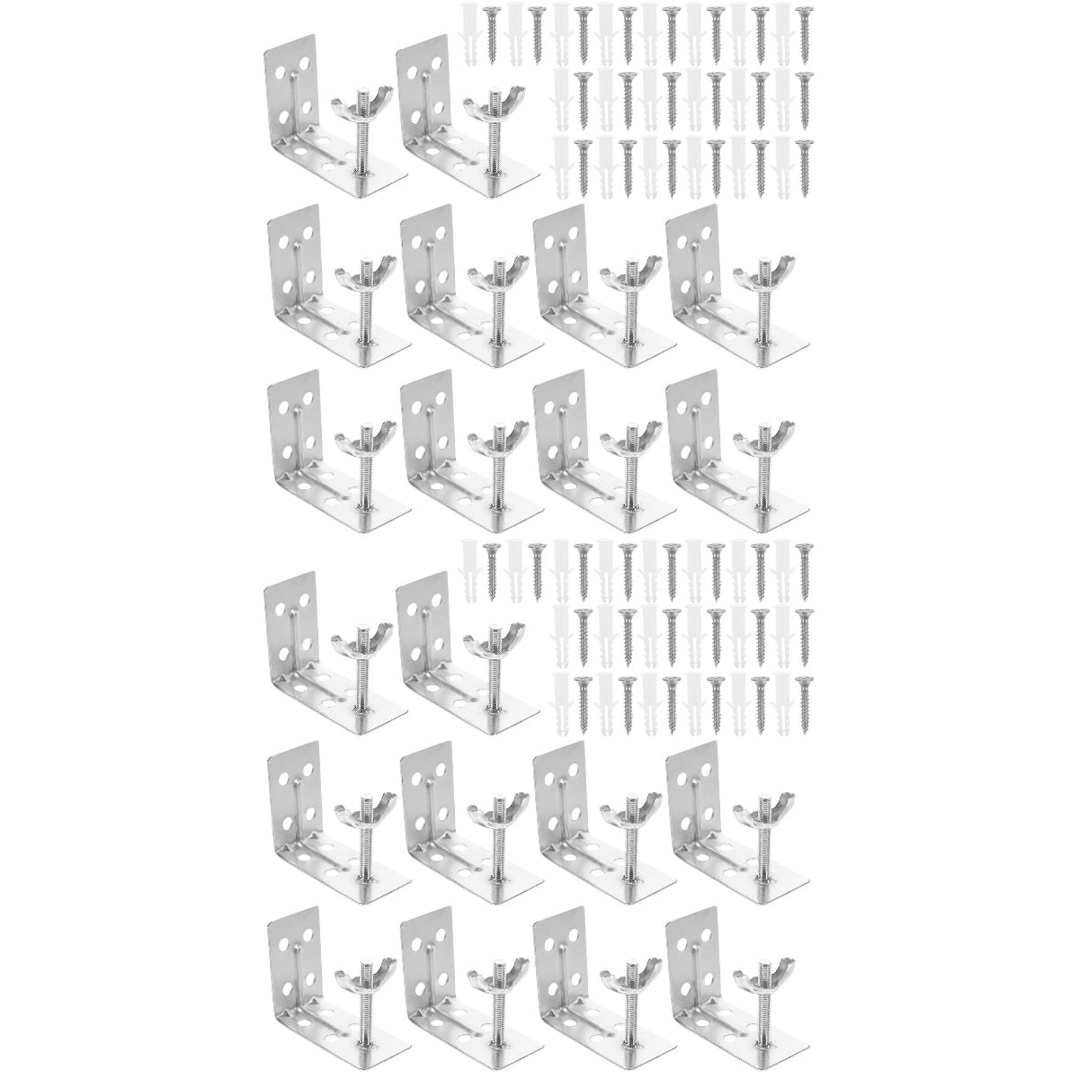 Hemoton 2 Sets of Durable Louver Curtain L Shape Brackets Household ...