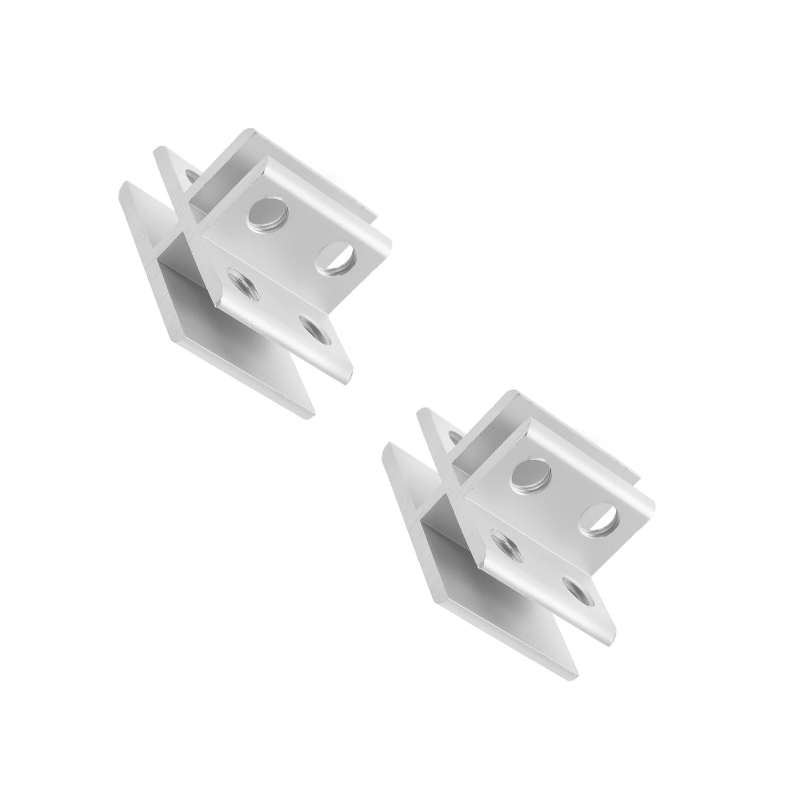 Hemoton 2 Sets of Glass Shelf Bracket Aluminium Alloy Glass Clamp ...