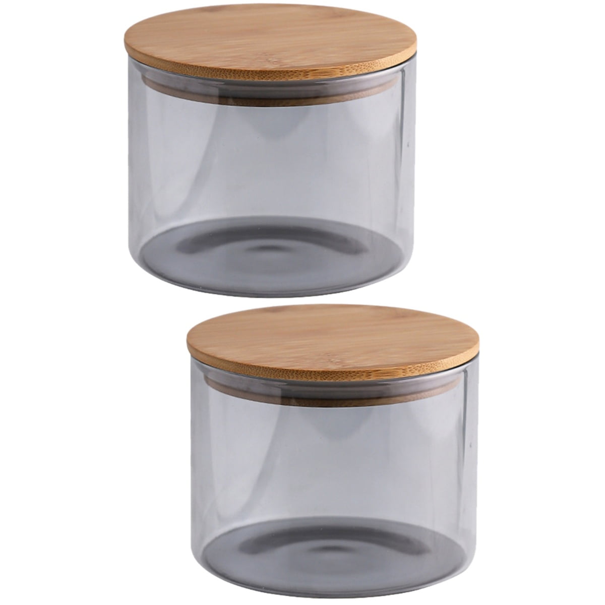 Hemoton 2 pcs Glass Food Sealed Jar Candy Pot Dried Fruit Storage Pot ...