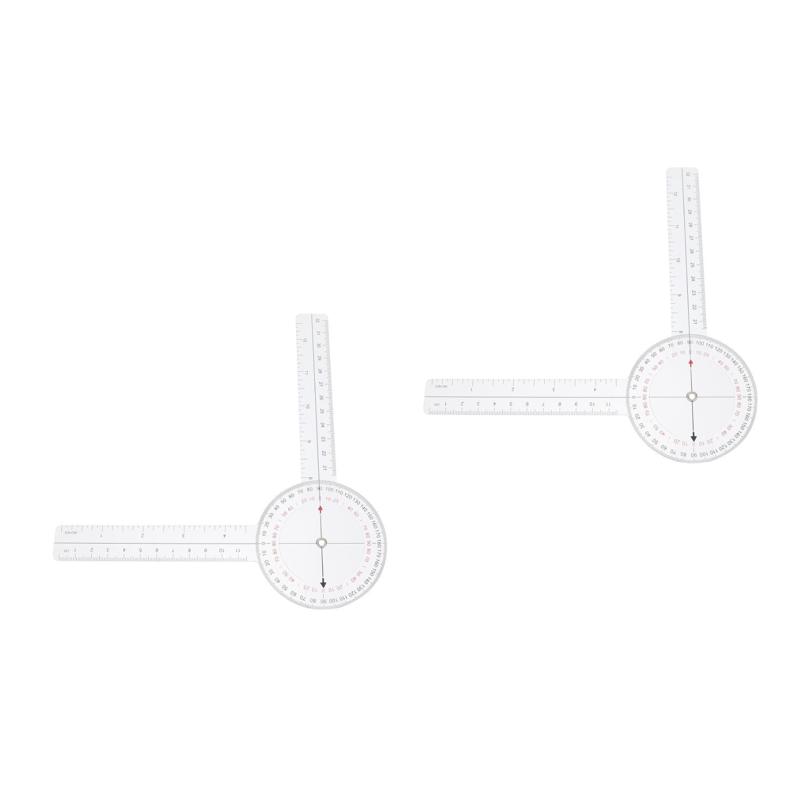 Hemoton 2 pcs Physical Therapy Goniometer Angle Ruler Protractor Rotary ...