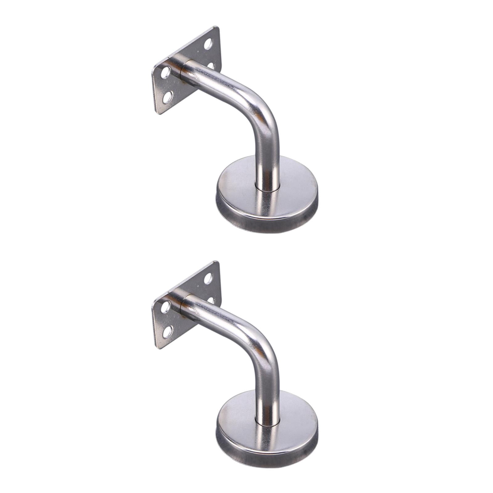 Hemoton 2 pcs Professional Solid Stainless Steel Handrail Wall Mounted ...