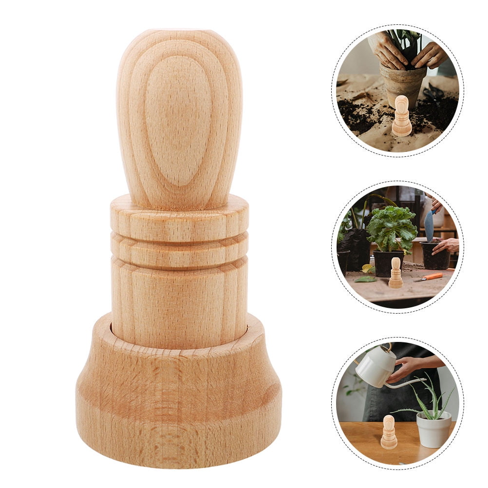 Hemoton Wooden Paper Pot Maker 2 Sets - Creative Newspaper Plant Pots ...