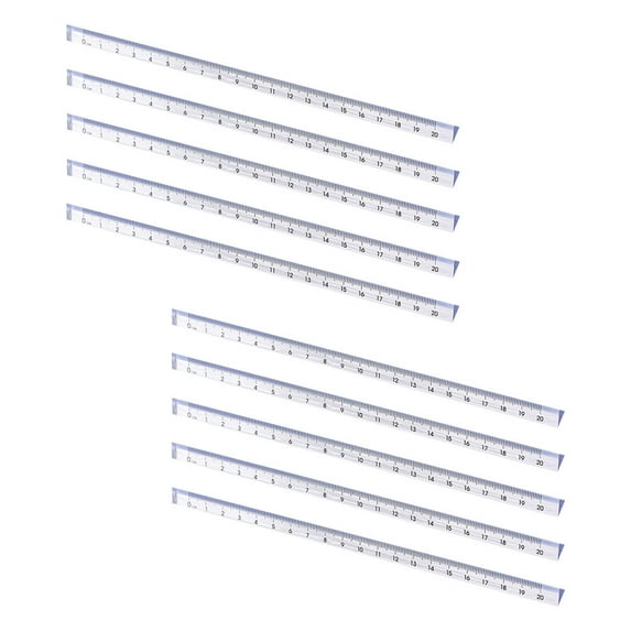 Hemoton 20 Pcs Clear Triangular Ruler Plastic Scale Ruler Plastic ...