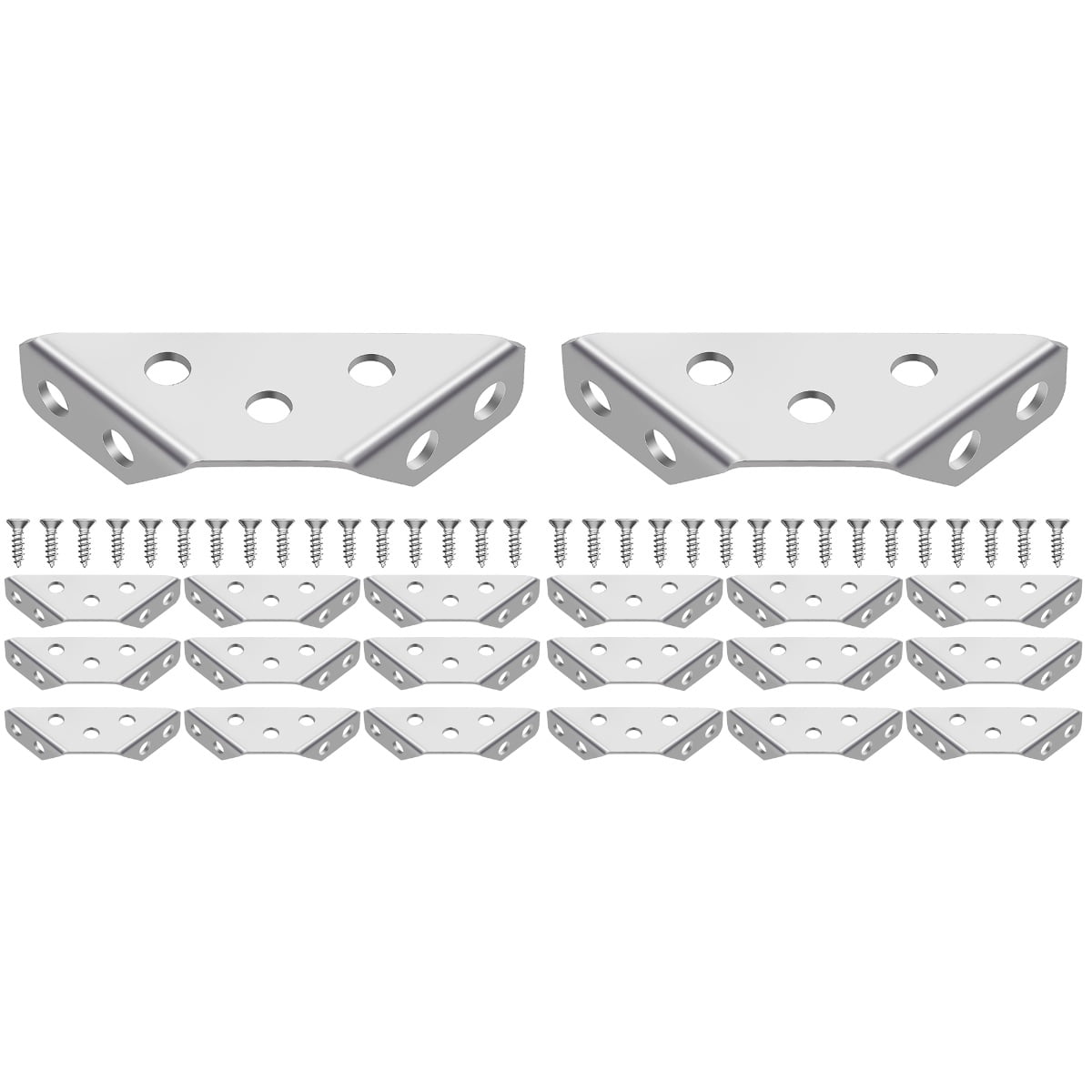 Hemoton 20 Pcs Corner Support Brackets for Wood Furniture, Cabinet ...