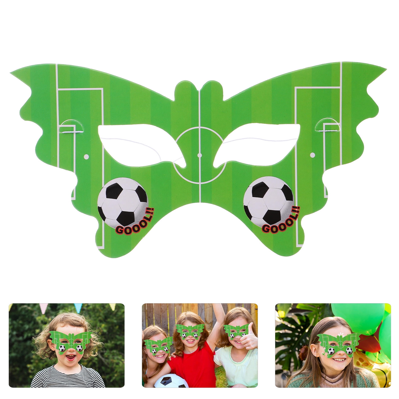Hemoton 20 Pcs Football Themed Mask Soccer Photo Booth Props Child ...
