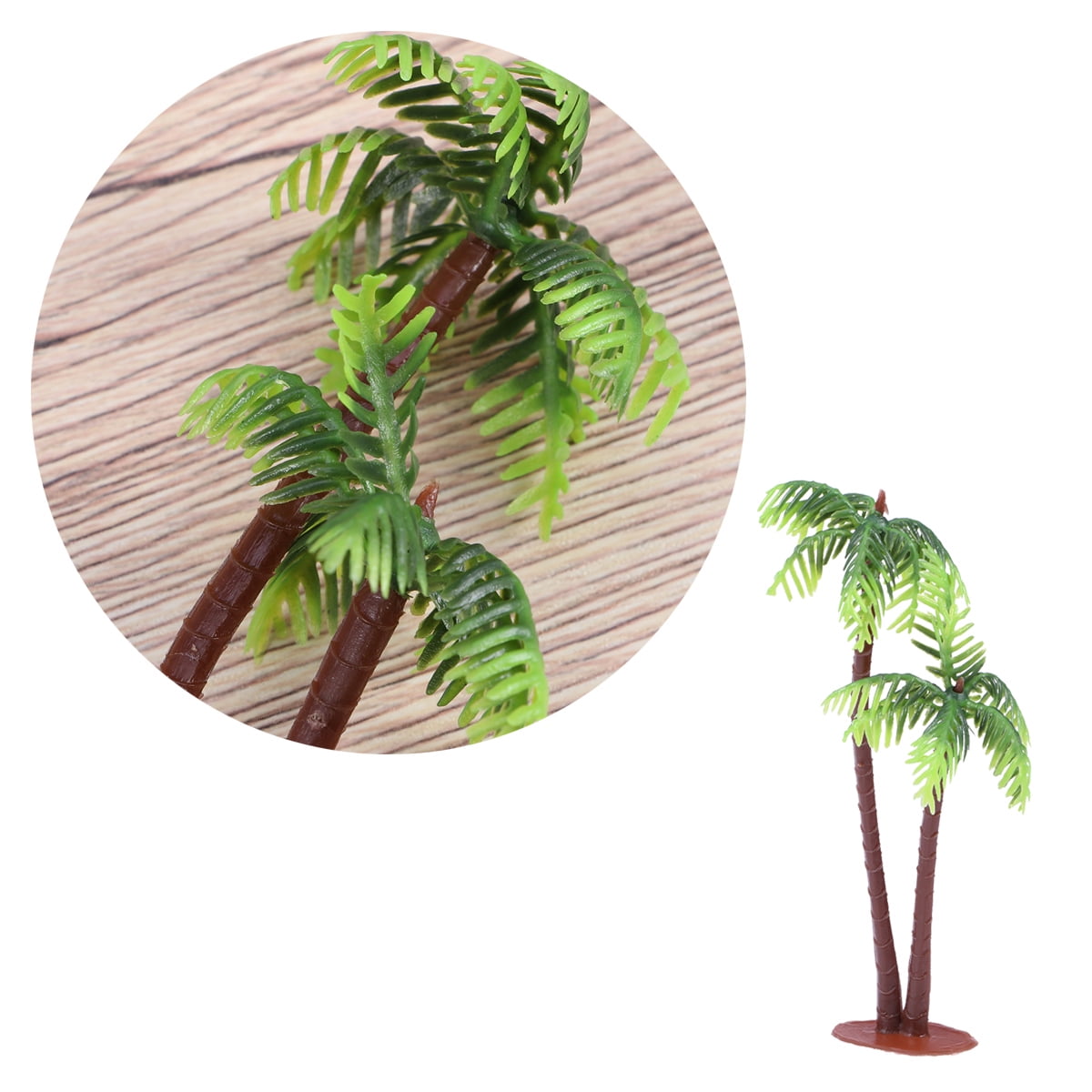 Hemoton 20 Pcs Plastic Coconut Palm Tree Miniature Plant Pots Bonsai ...