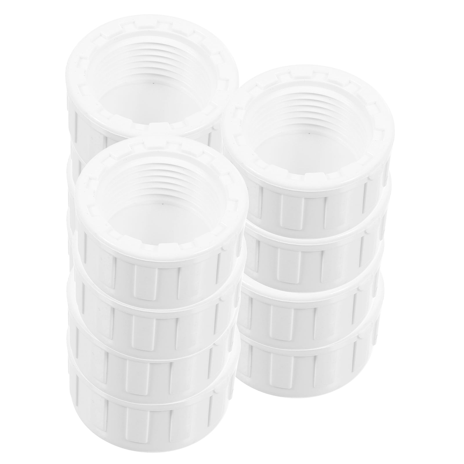 Phenofice 20Pcs PVC Pipe End Cap Plugs Threaded White Caps for Outdoor ...