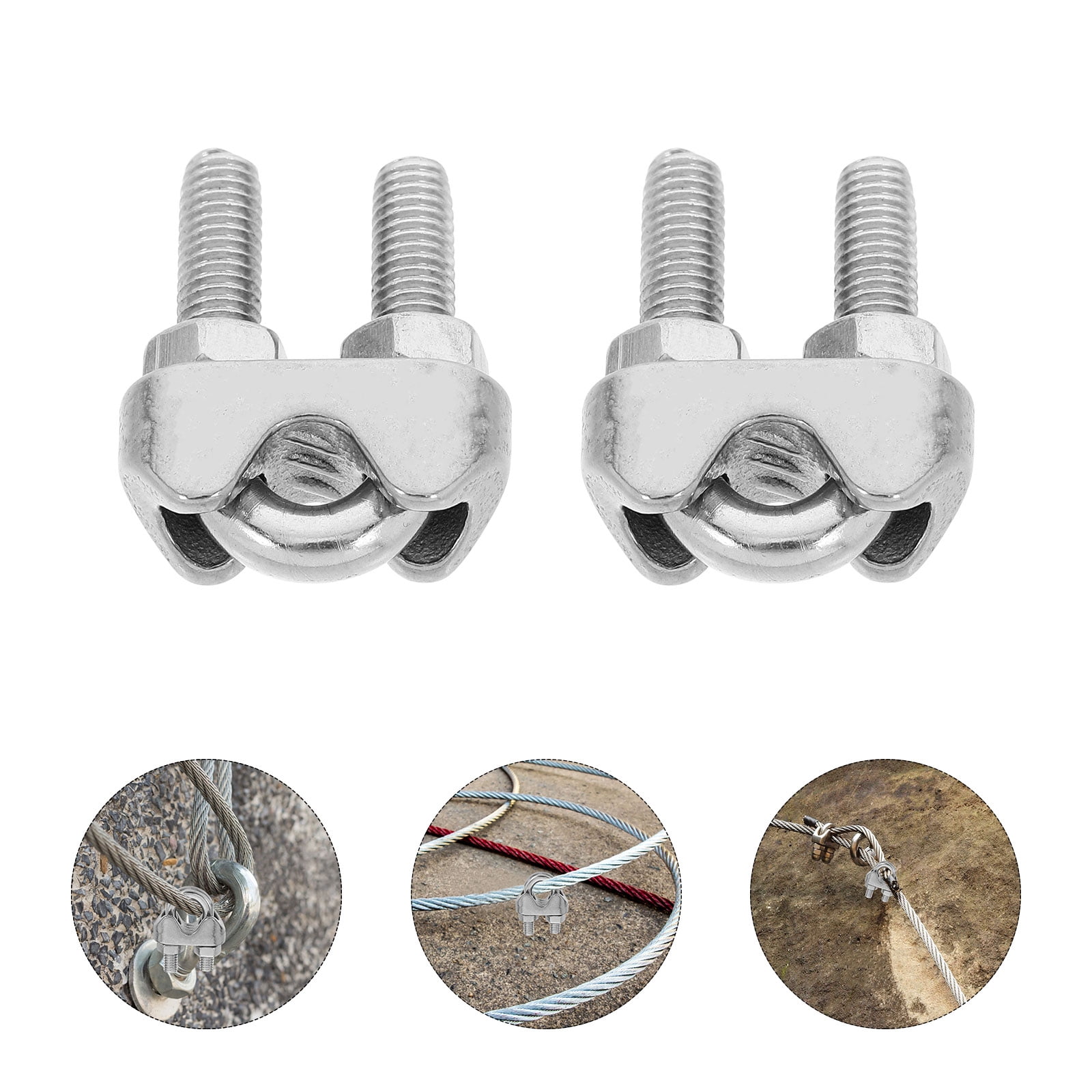 RENACLIPY Stainless Steel U-Shaped Cable Clamps 20 Pcs Secure Grip ...