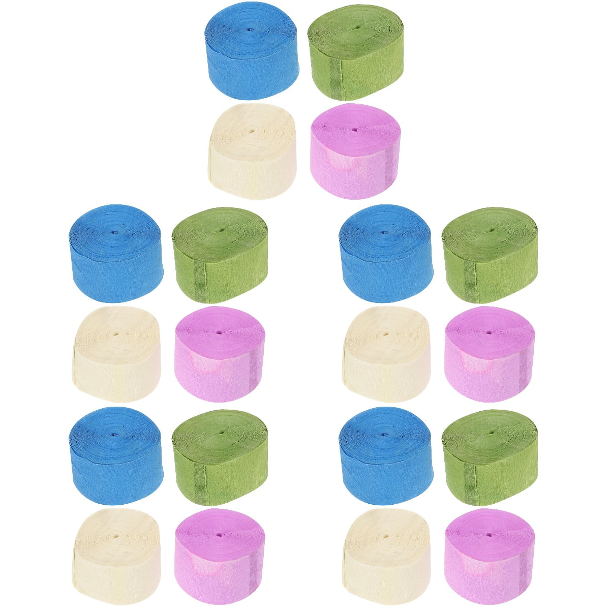 Hemoton 20 Rolls Crepe Paper Streamer Colored Paper Streamer ...