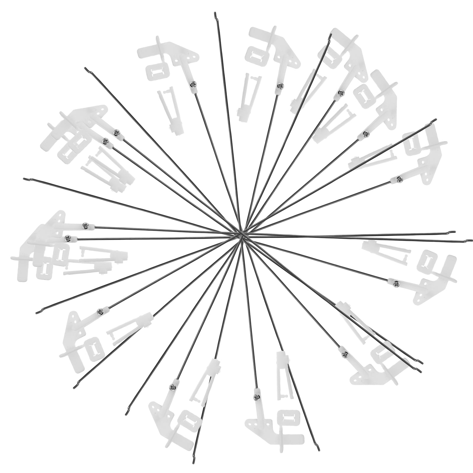 Hemoton 20 Sets Pushrod Connecting Linkage Stopper Control Horns ...