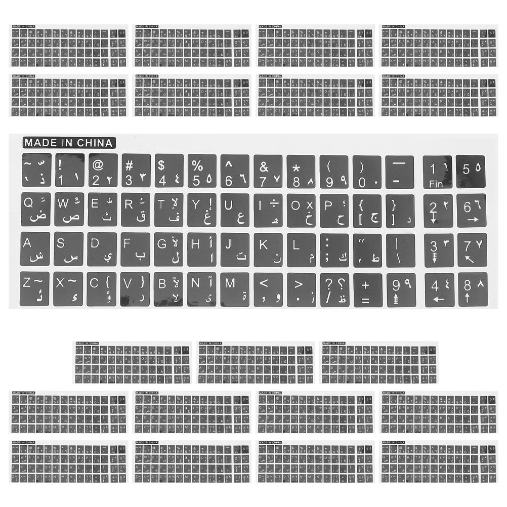 RENACLIPY Glossy PVC Keyboard Stickers Multilingual for Desktop Laptop ...