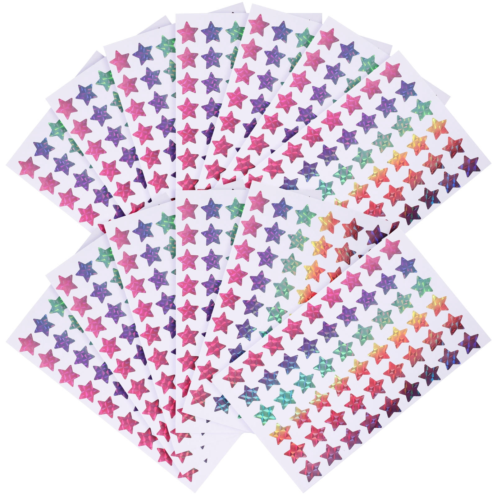 Hemoton 20 Sheets Decorative Pentagram Shaped Stickers for Kindergarten ...