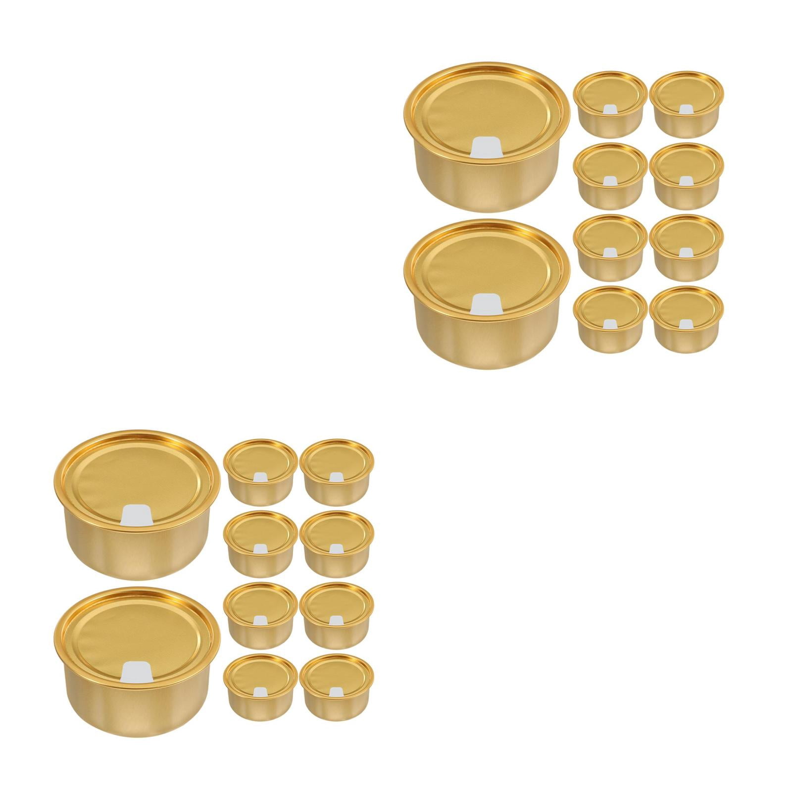 Hemoton 20 pcs Aluminum Can Cookie Tin Tea Canister Airtight Small Can ...