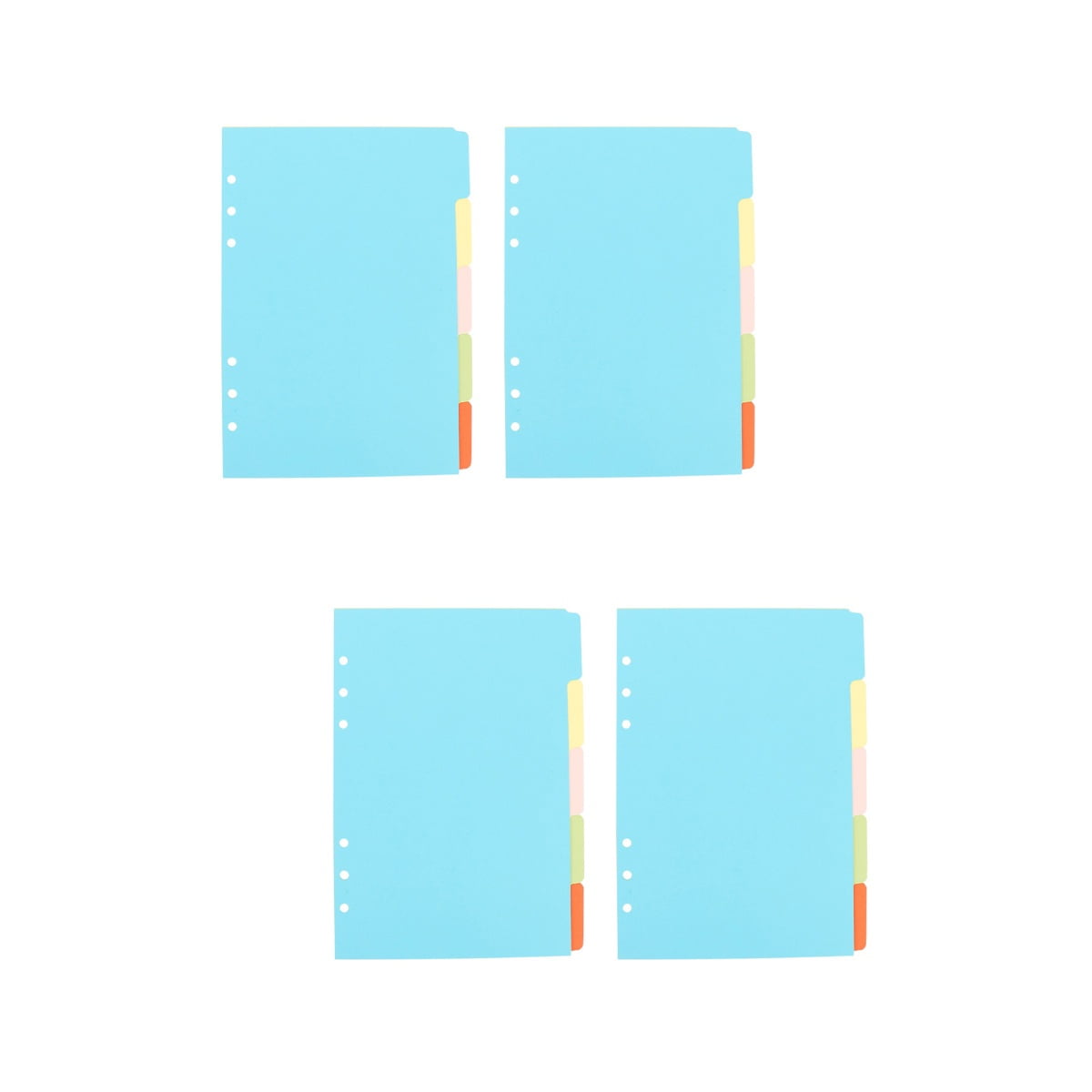 Hemoton 20 pcs Binder Page Divider 5 Tabs A5 Binder Divider Colored ...