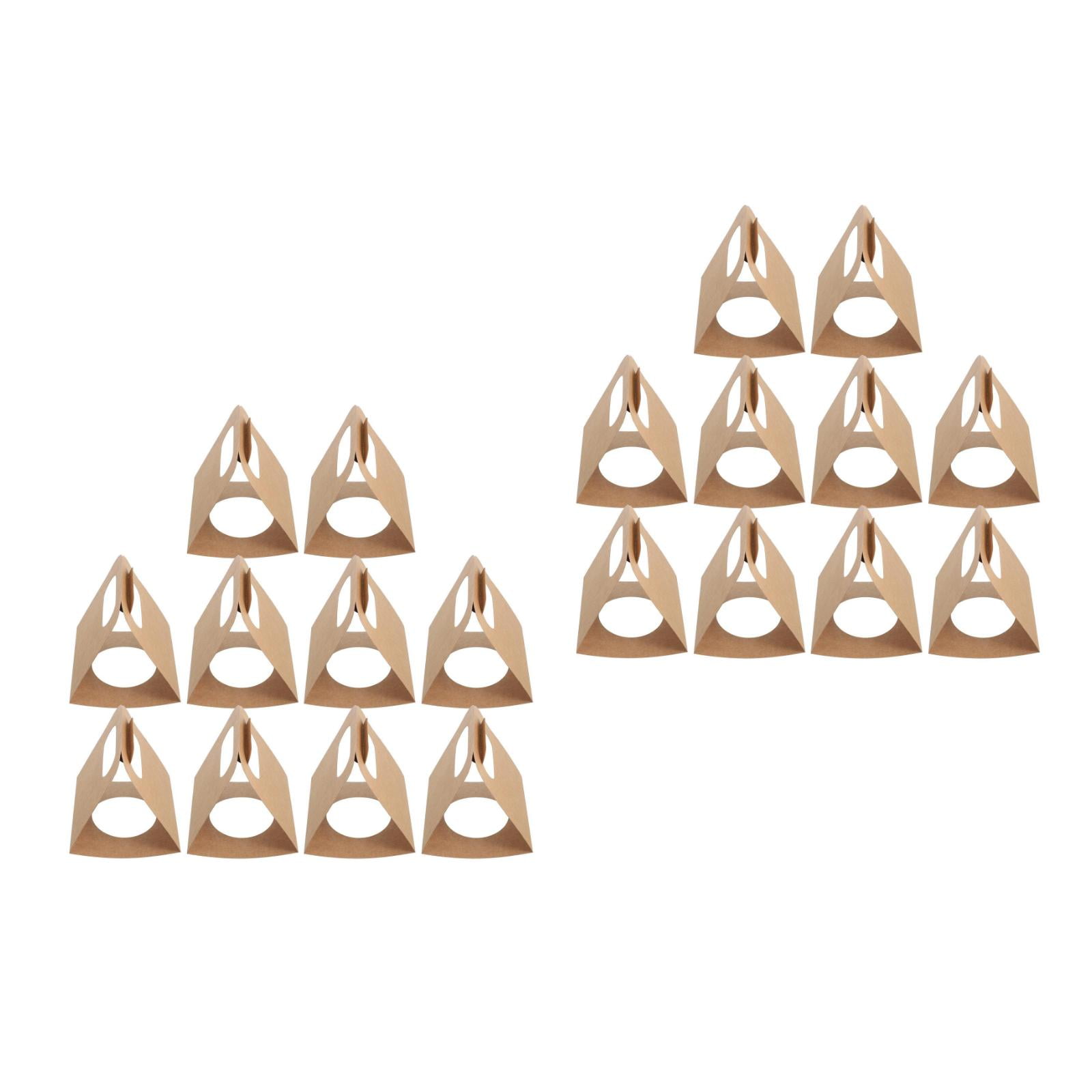Hemoton 20 pcs Drink Carrier With Handle Kraft Paperboard Single Coffee ...