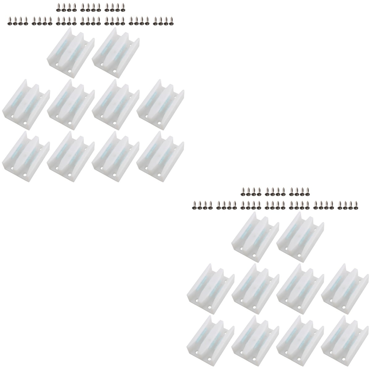 Hemoton 20 pcs Glass Sliding Door Guides Glass Door Slider Portable ...