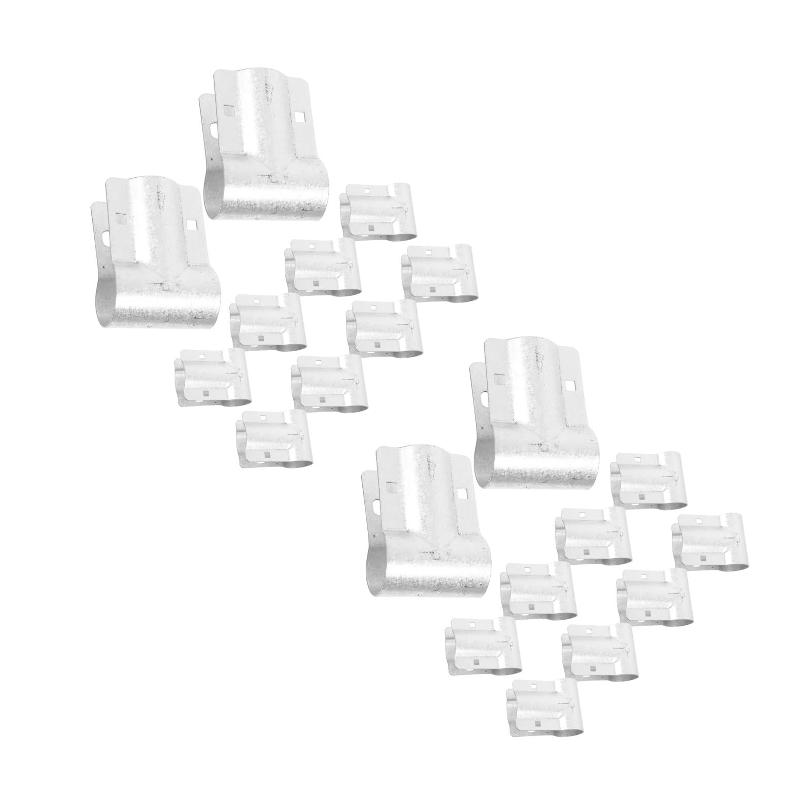 Hemoton 20 pcs Greenhouse Clamps Metal End Pipe Rail Clamp Greenhouse ...