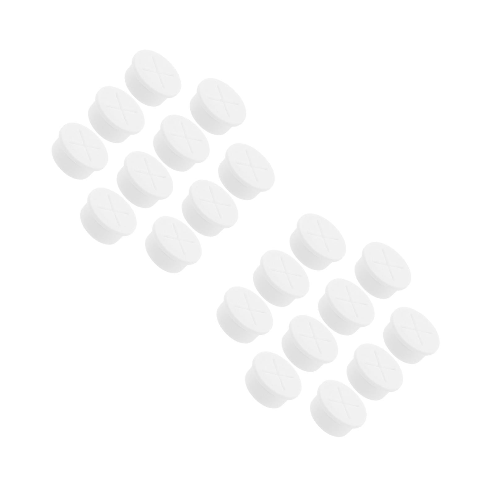 Hemoton 20 pcs Round Plastic Hole Cover Desk Grommet For Cable Flexible ...