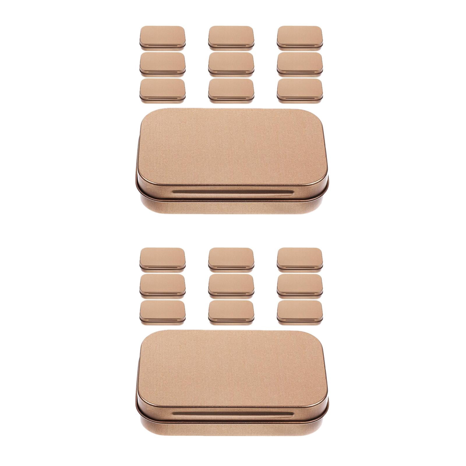 Hemoton 20 pcs Small Metal Tins With Lids Mini Rectangular Tin Boxes ...