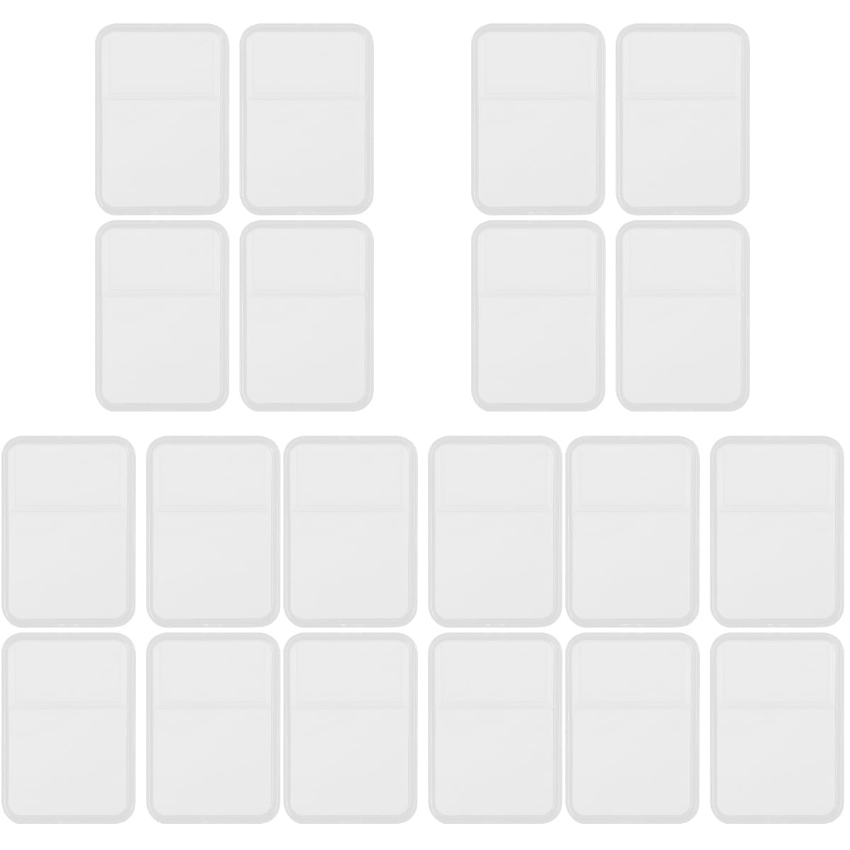 Hemoton 20-Piece Clear Stamp Storage Box Set, Transparent Plastic ...