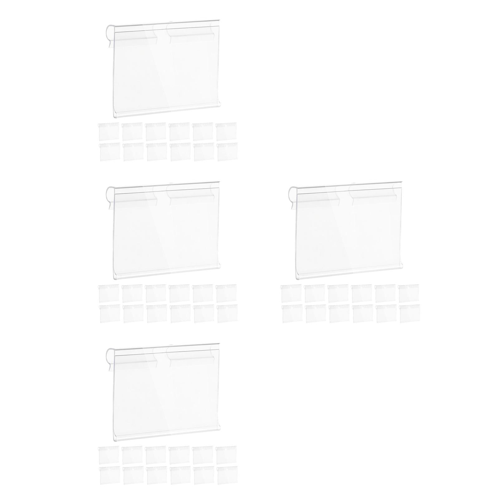 Hemoton 200 PCS Clear PVC Label Holders Wire Shelves Transparent Price ...