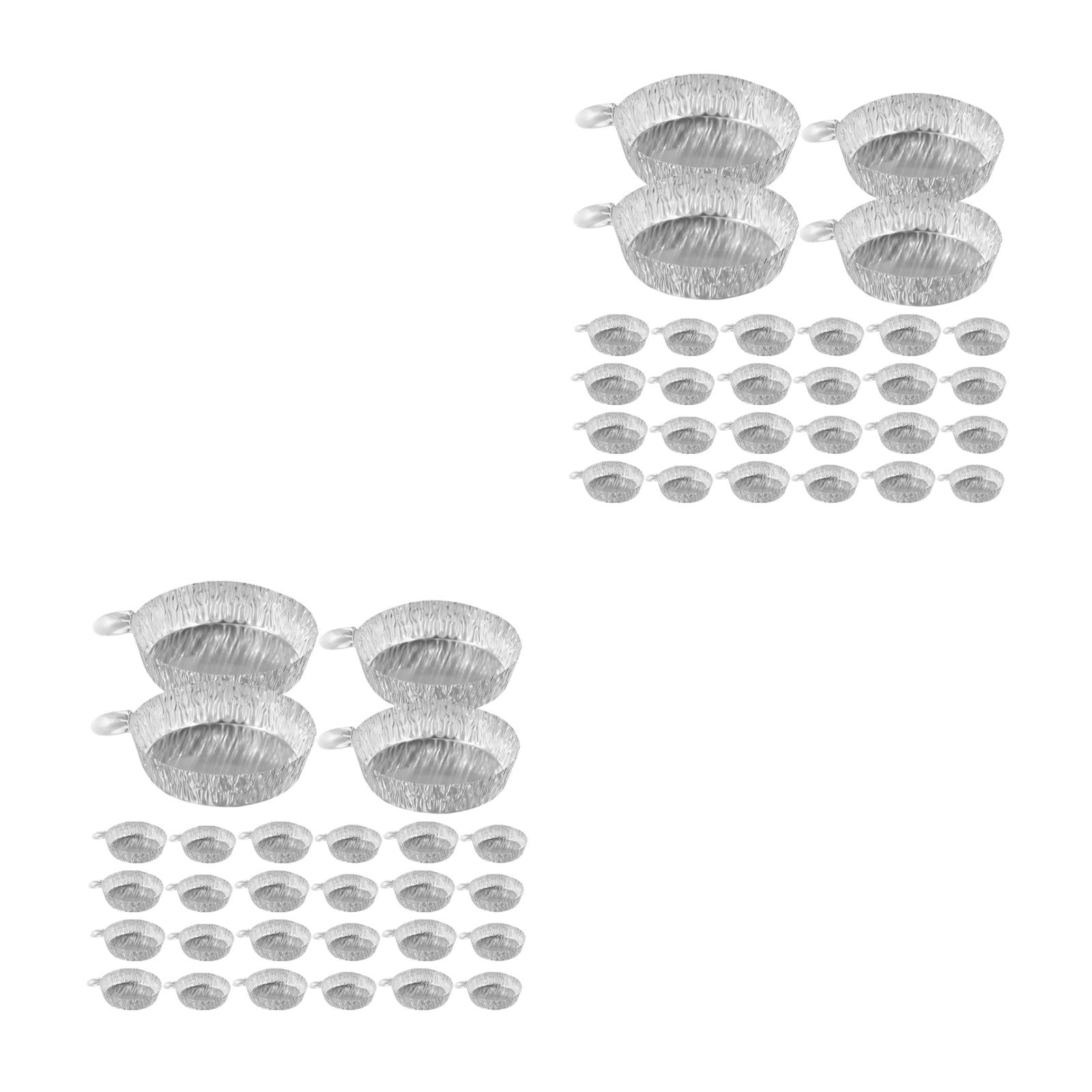 Hemoton 200 Pcs Aluminum Weighing Boats Liquid Mixing Foil Trays ...