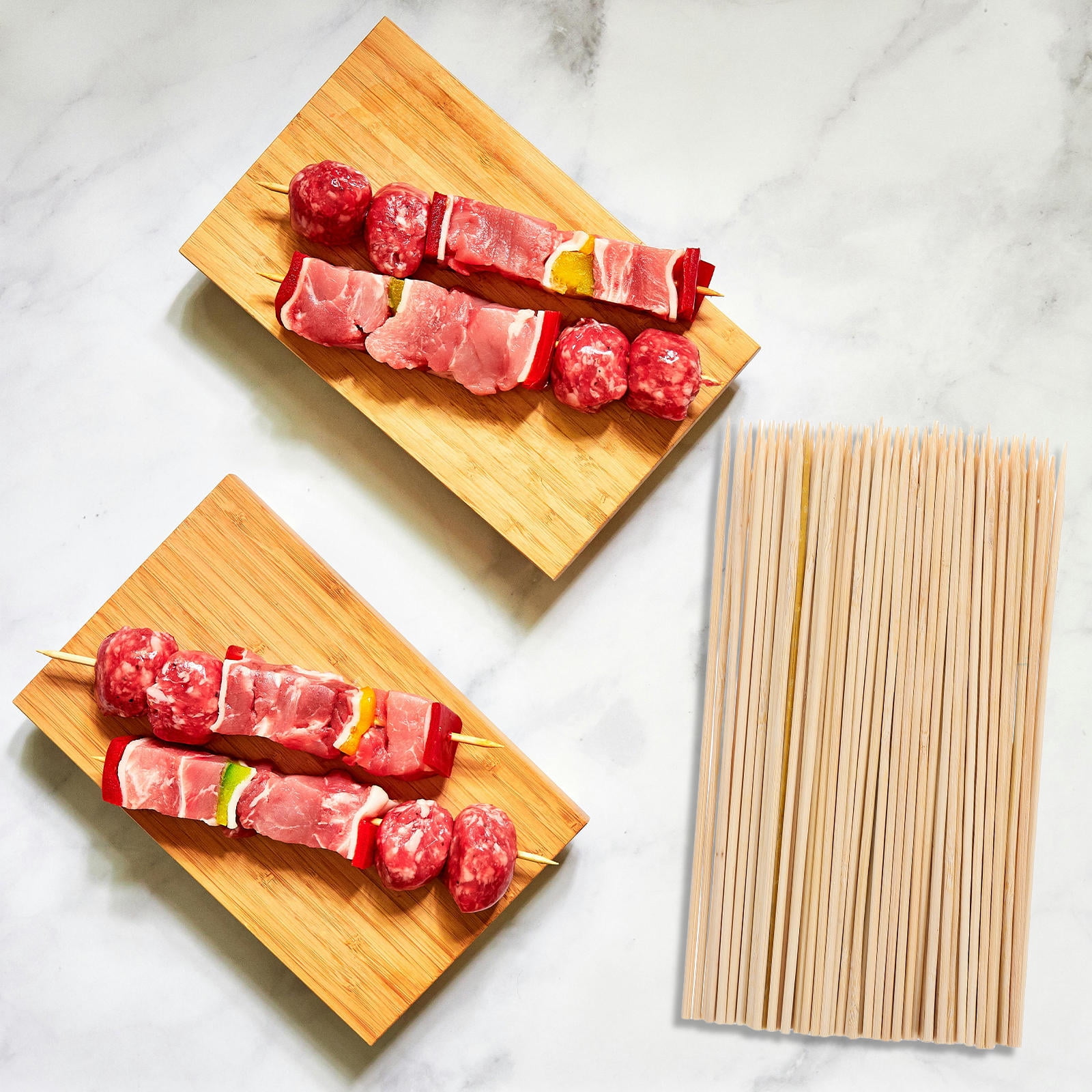 Hemoton 200 Pcs Bamboo Skewers Bbq Skewers Cocktails Toothpicks Food ...