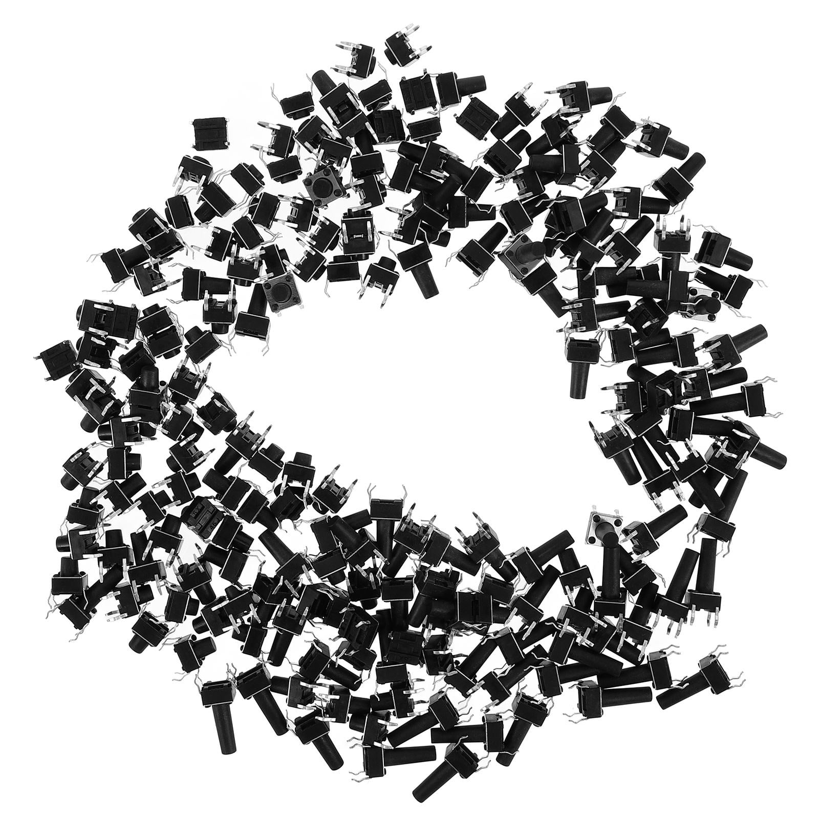 HEMOTON 200 Pcs Micro Tactile Push Button Switch Kit for Breadboard and ...