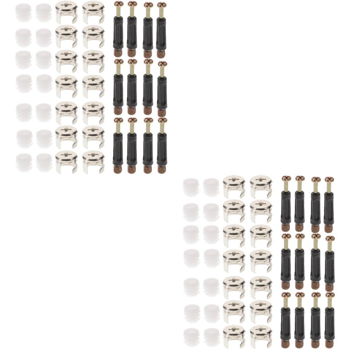 Hemoton 200 Sets Cam Fitting Dowel Pre-inserted Nuts Furniture Barrel ...