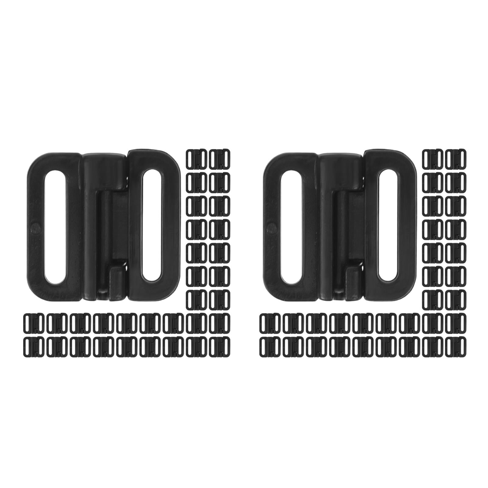 Hemoton 200 Sets Front Closure Bra Clasps Plastic Buckles for Women ...