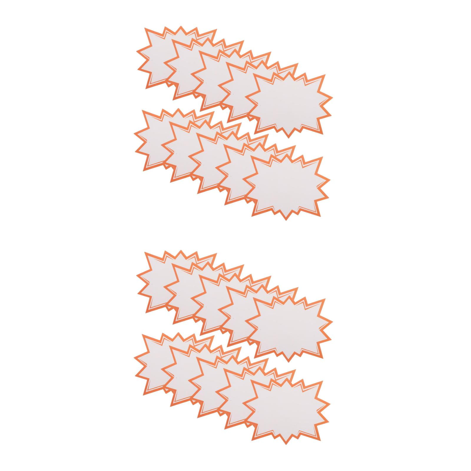 Hemoton 200 pcs Burst Star Signs Sale Price Tags Blank Star Retail Sale ...