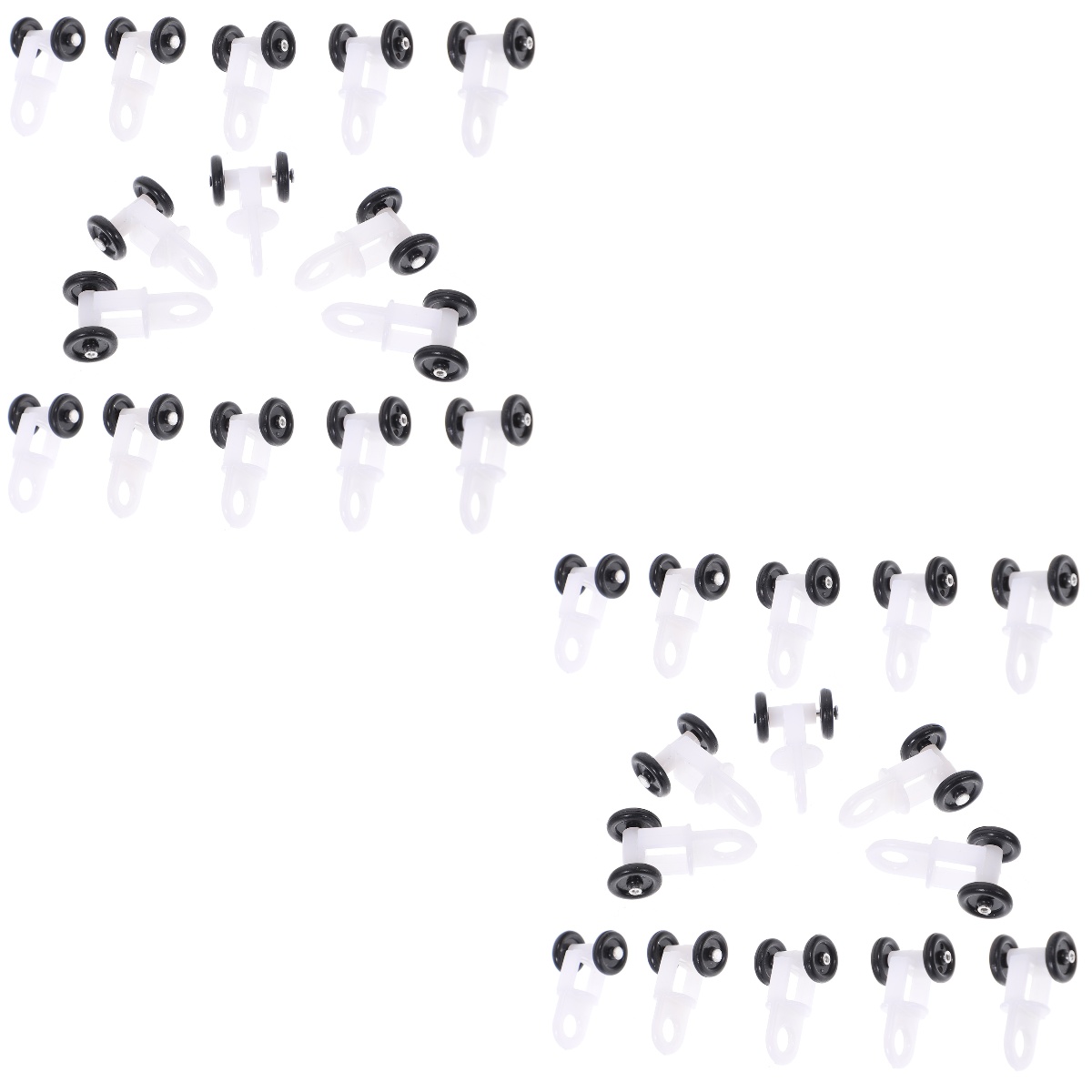 Hemoton 200 pcs Curtain Track Roller Window Curtain Wheel Curtain Rail ...