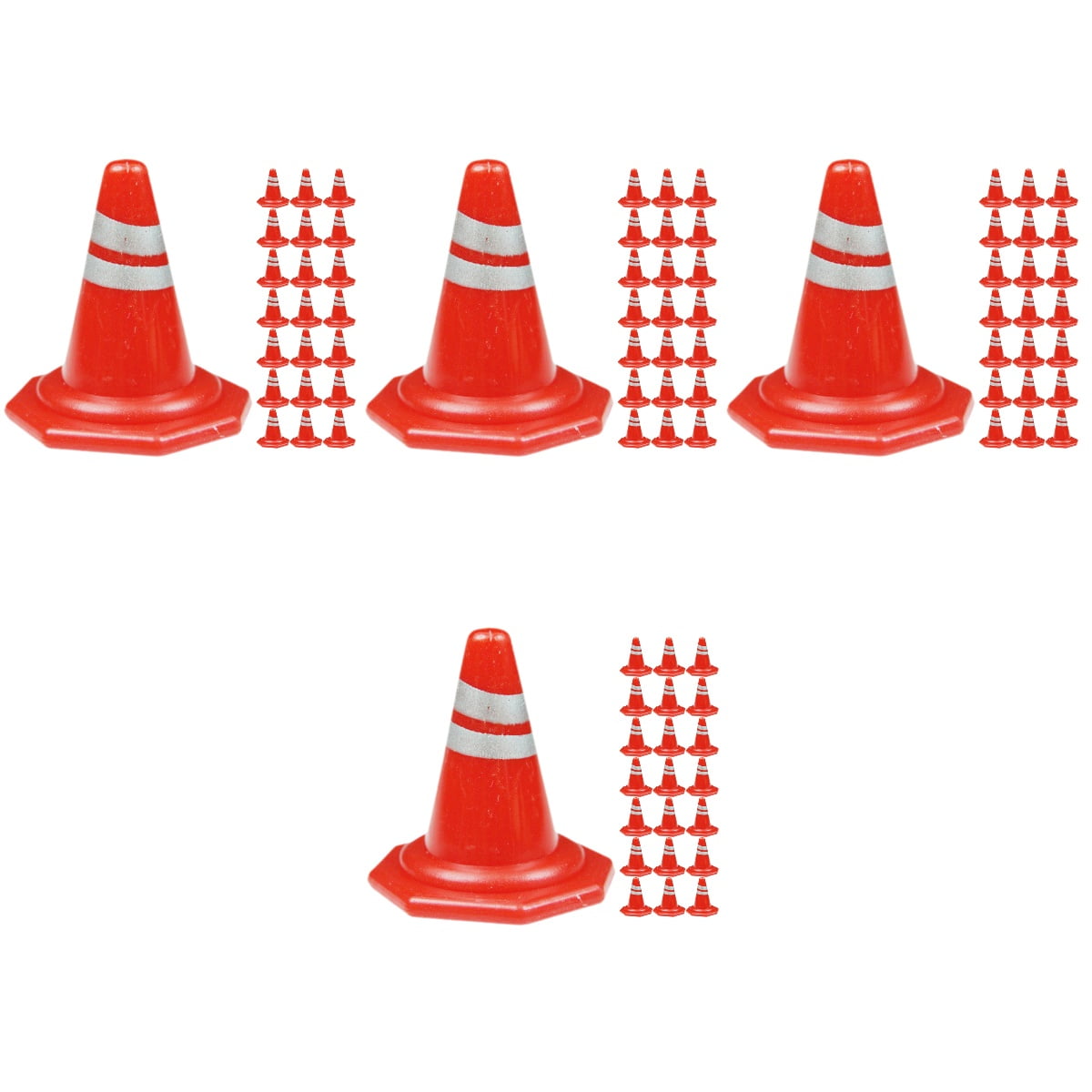Hemoton 200 pcs Miniature Road Cone Roadblocks Model Traffic Signs ...