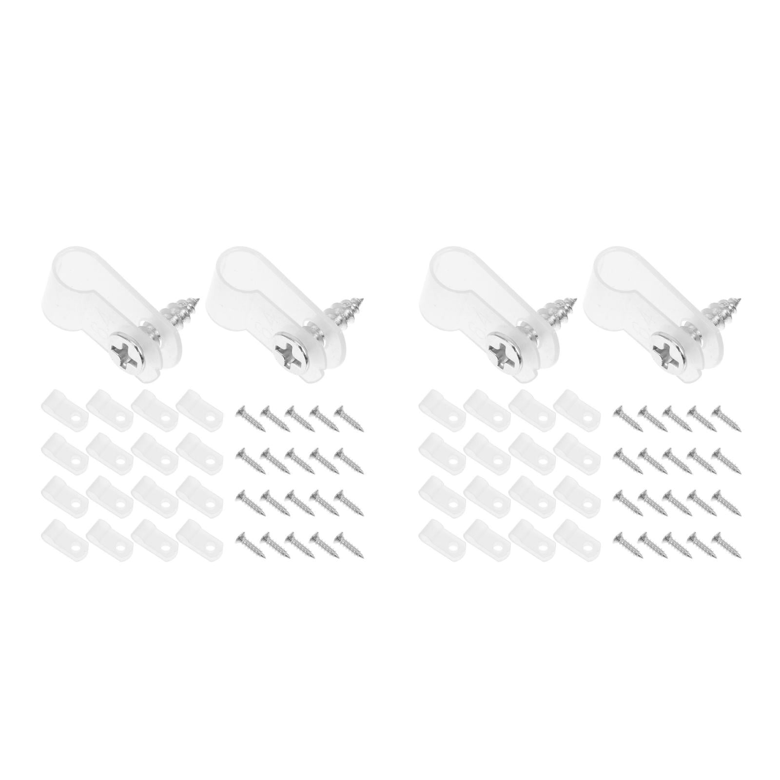 Hemoton 200 pcs Rope Light Mounting Clips with Stainless Steel Screws 1 ...