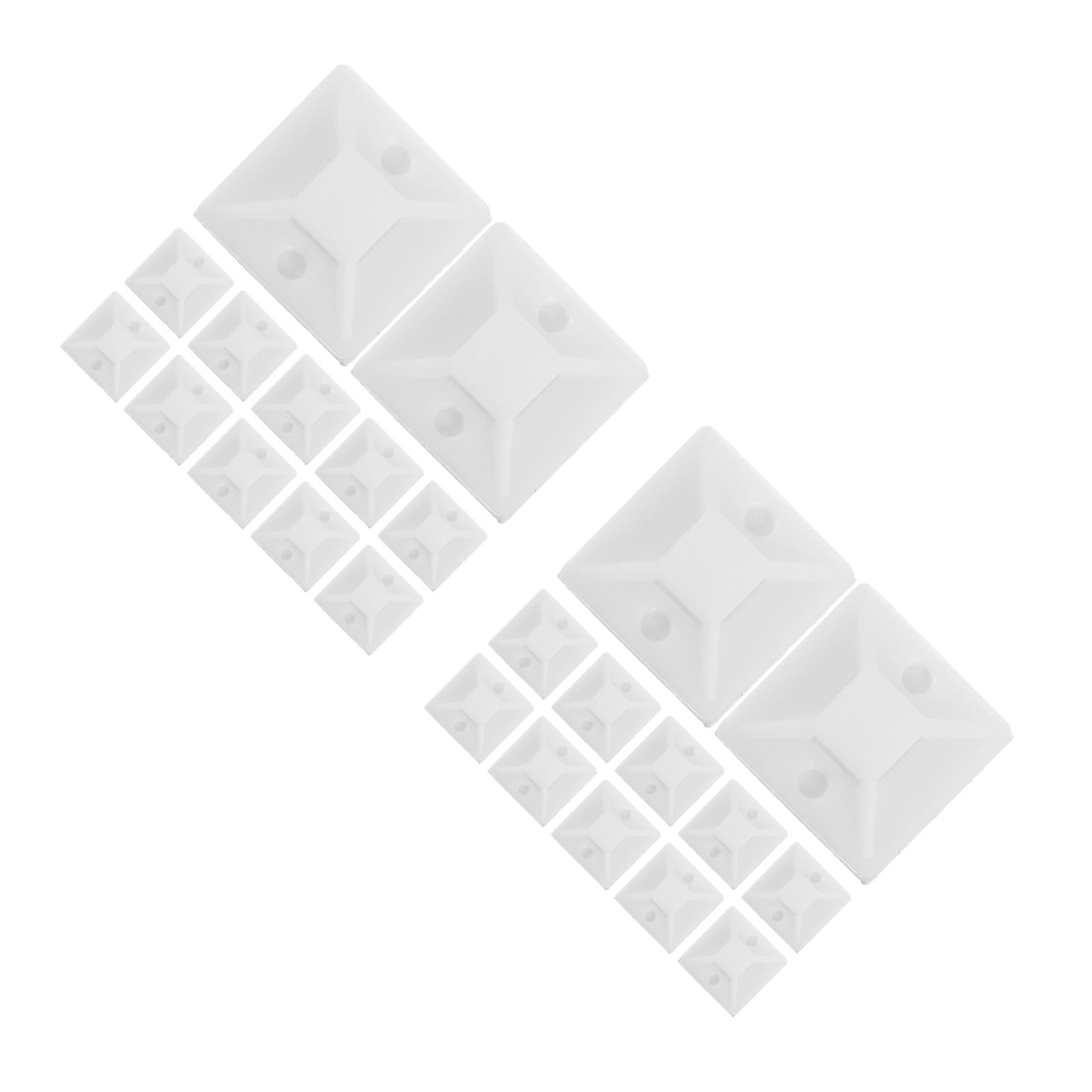 Hemoton 200 pcs Self-adhesive Cable Tie Mounts Wire Clamps Zip Ties ...