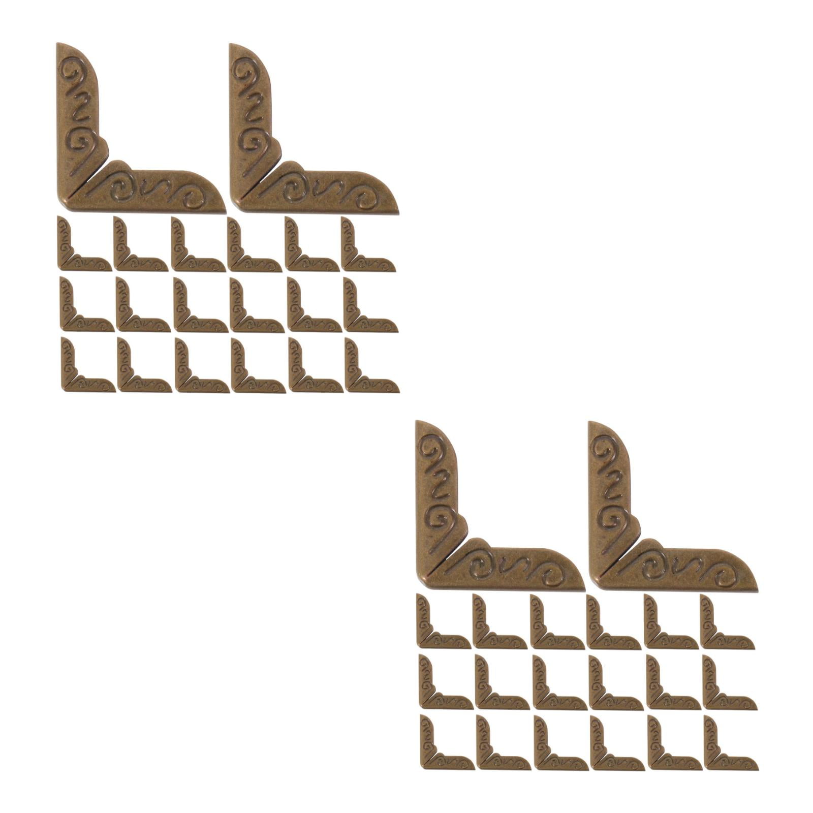 Hemoton 200 pcs Vintage Metal Book Corner Protectors Decorative Metal ...