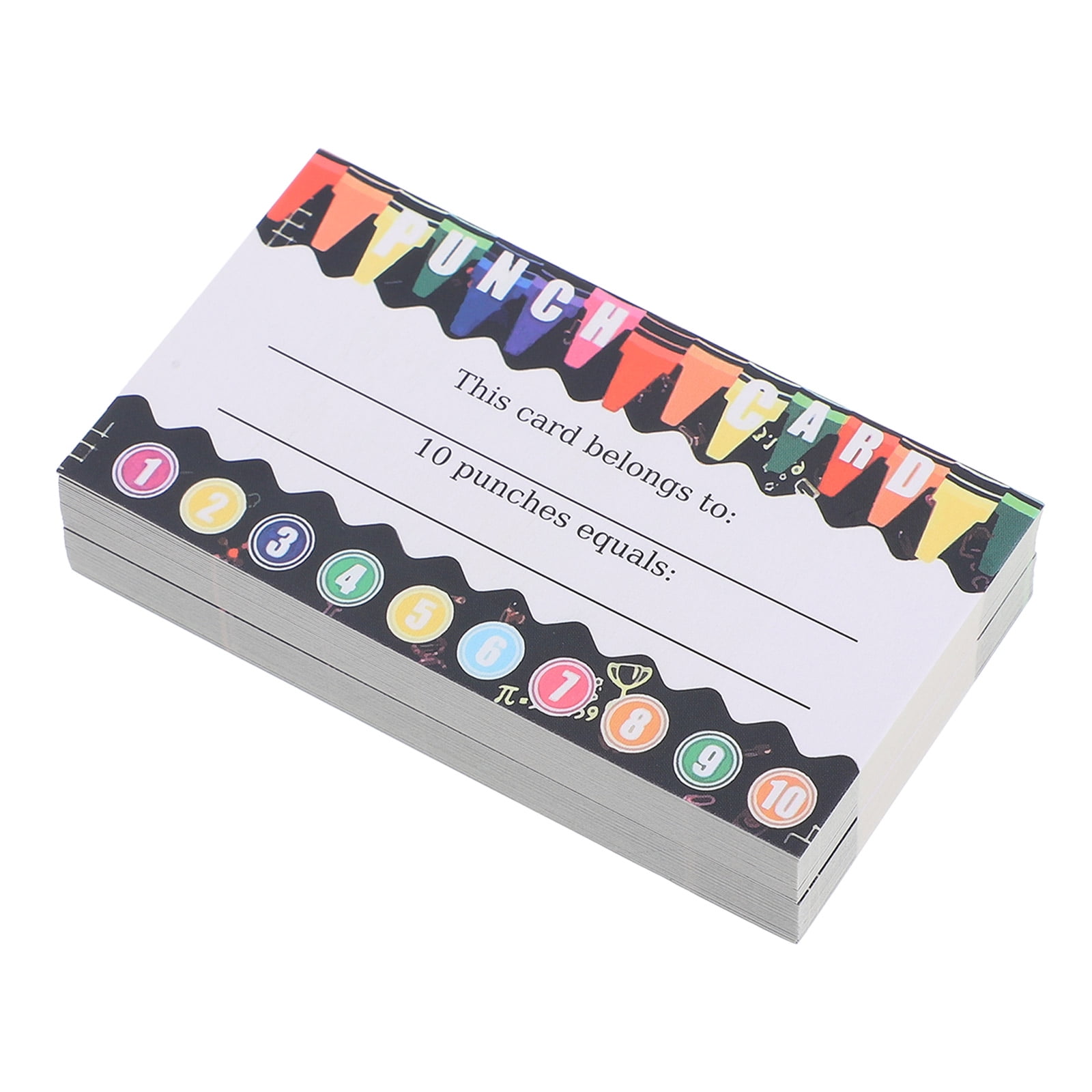 Hemoton 200PCS Punch Cards Incentive Student Reward Card Awards Loyalty ...