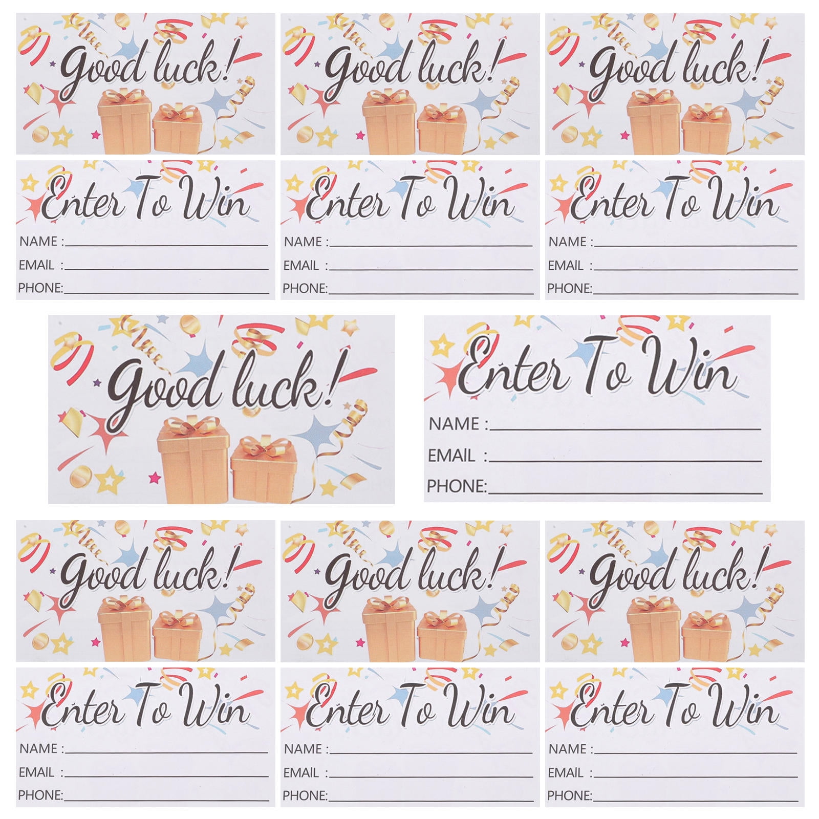 Hemoton 200pcs Raffle Tickets With Space Entry Form Cards Contests ...