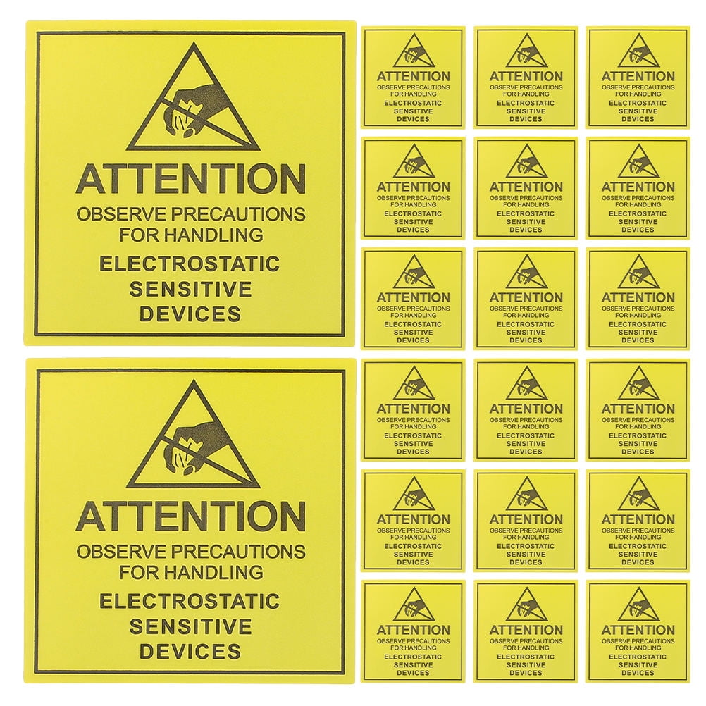 Hemoton 200pcs Static Caution Stickers Electrostatic Warning Labels ...