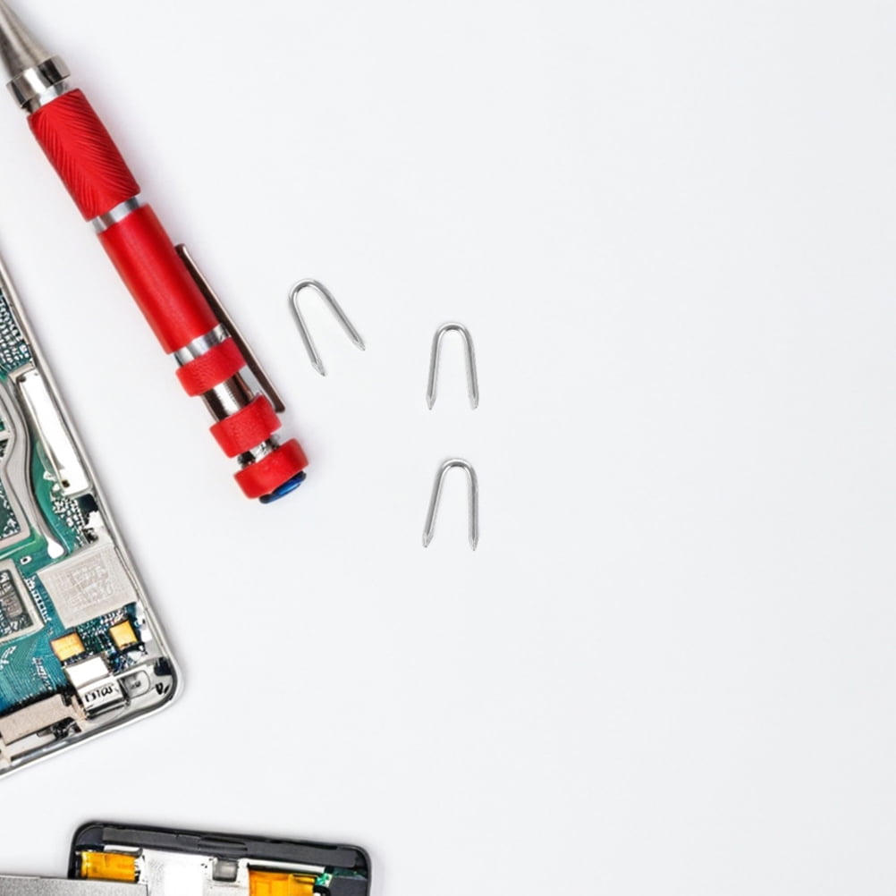 Hemoton 200pcs U Shaped Fence Staples Iron Fence Post Wire Fasteners ...