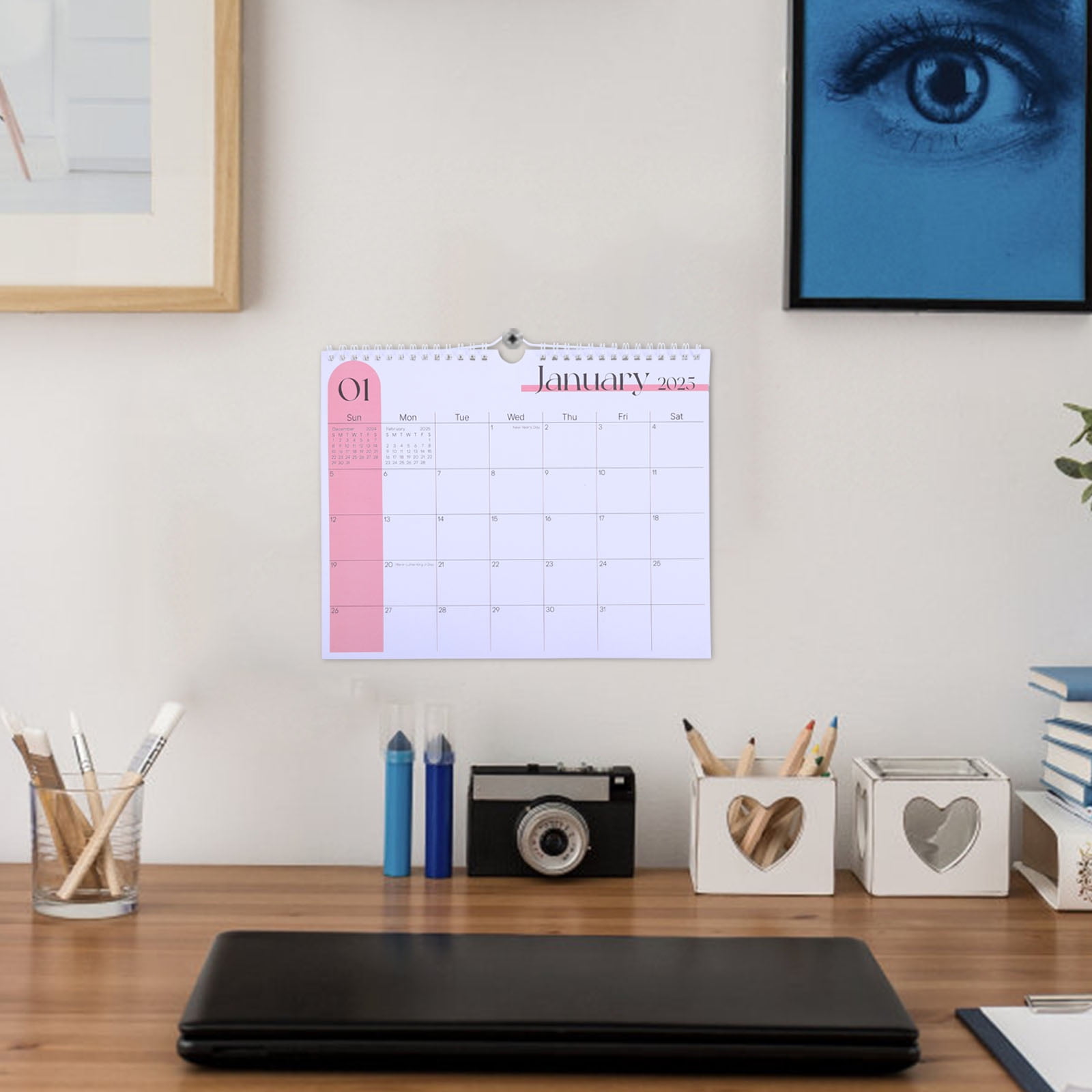 Hemoton 2025 Monthly Hanging Paper Planner Wall Calendar for Office and ...