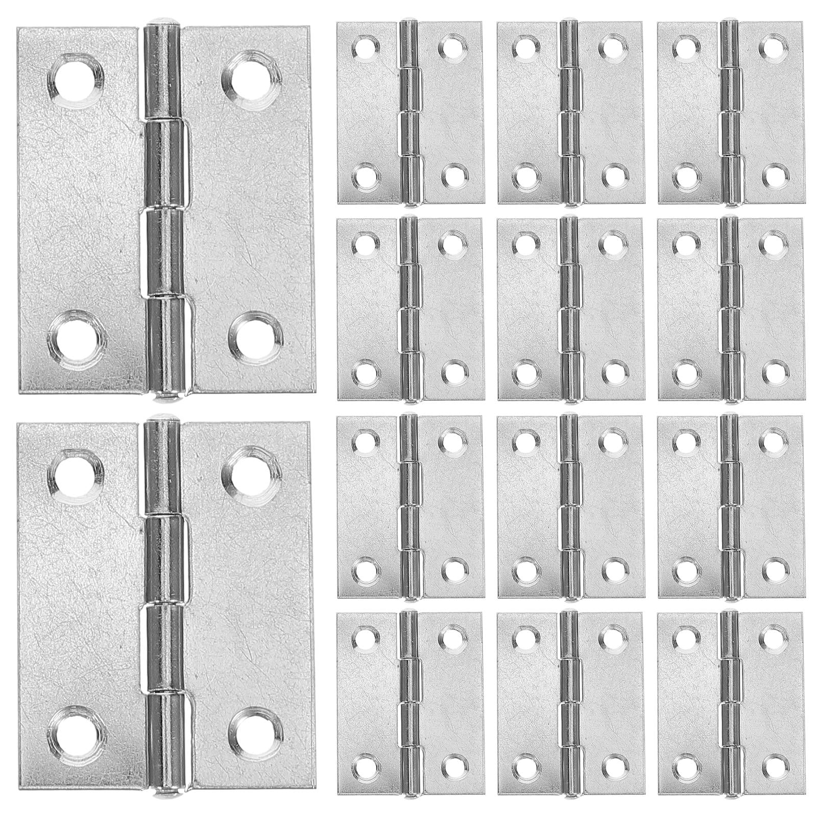 Hemoton 20PCS Stainless Steel Hinges Mini Flat Hinges for Doors Windows ...