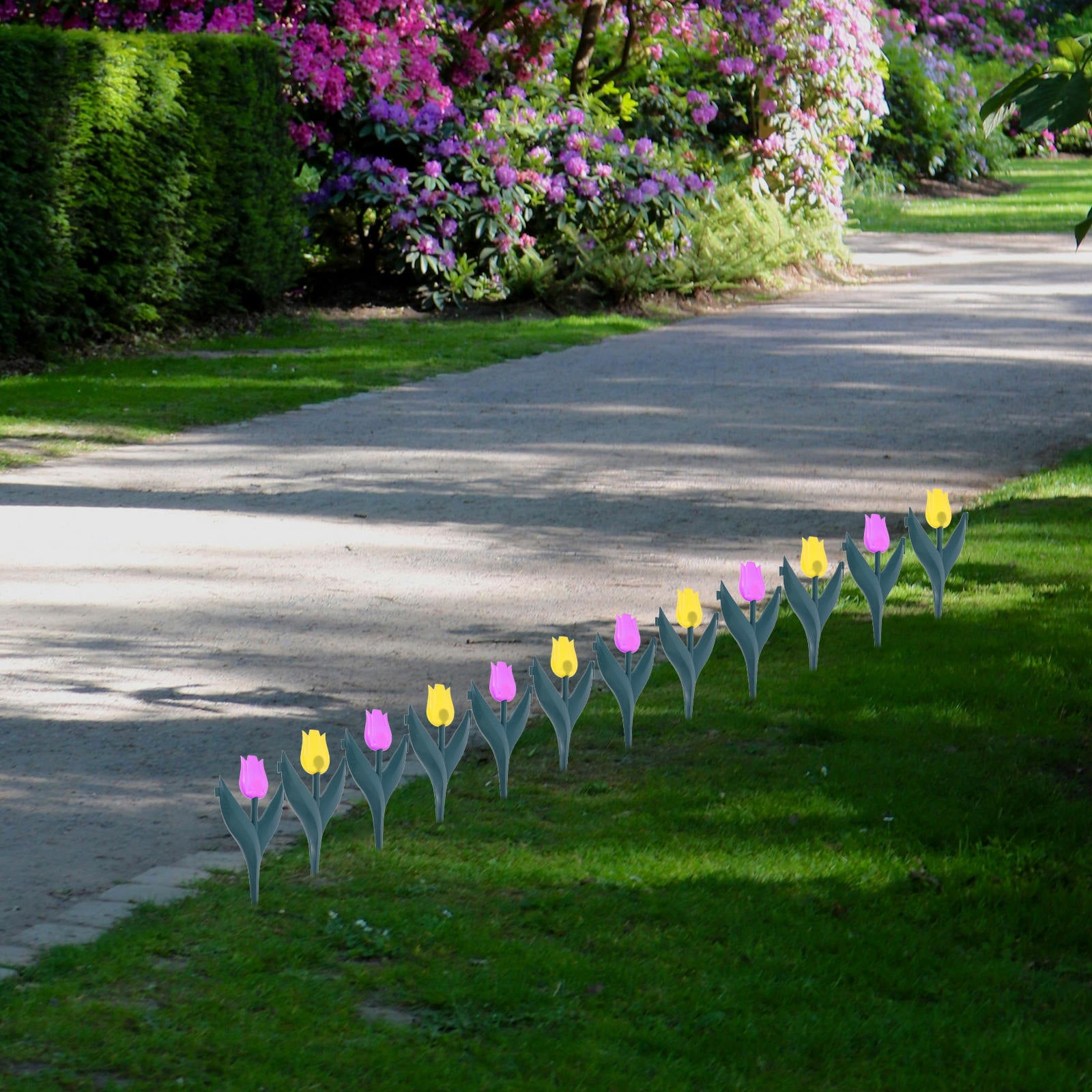 Hemoton 20pcs Garden Edging Border and Landscape Edging Tulip Garden ...