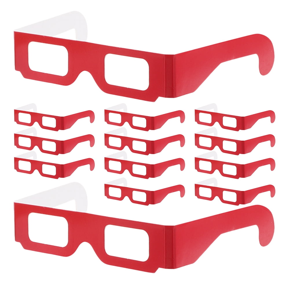 HEMOTON 20pcs 3D Glass Paper Glasses Rainbow Diffraction 3D Glasses for ...