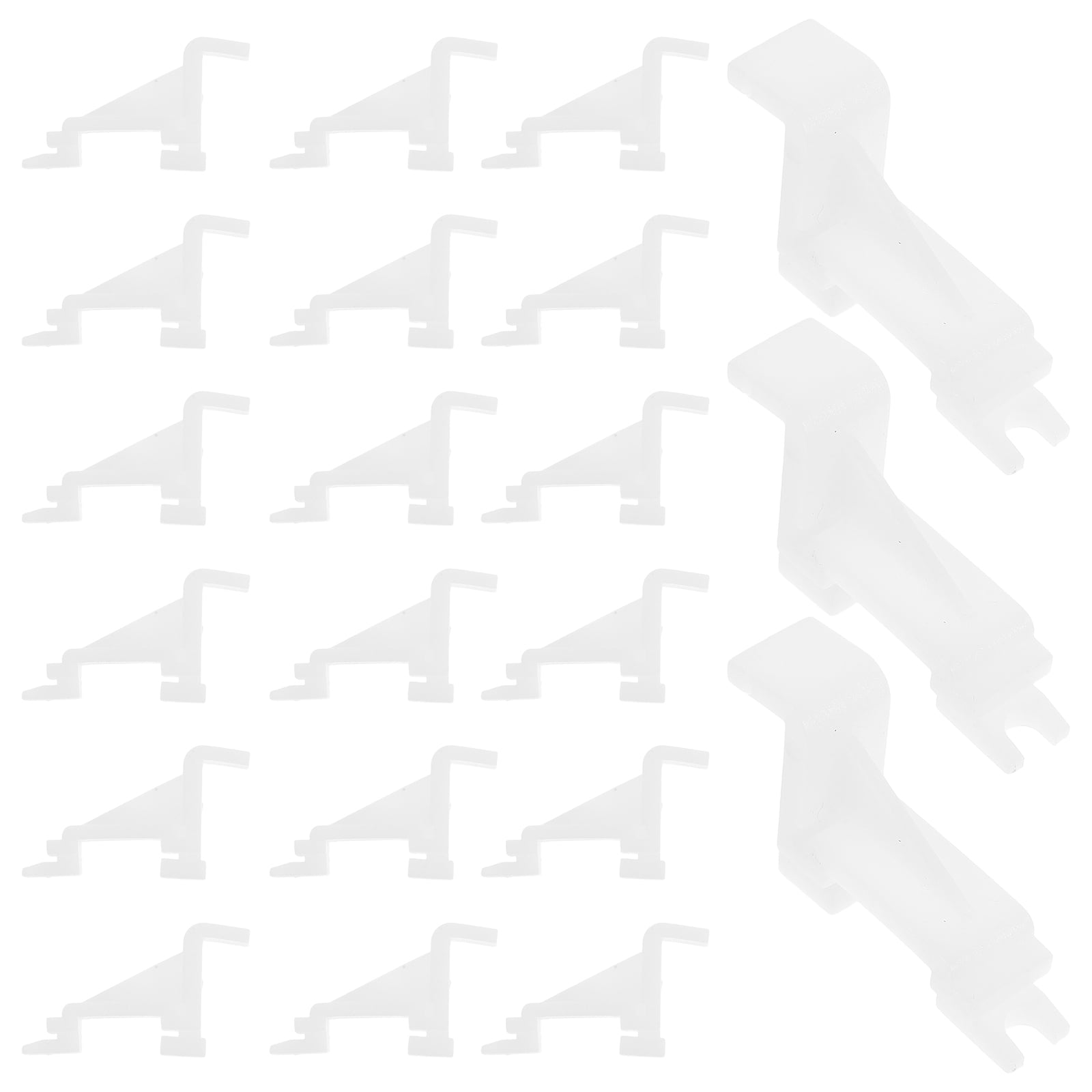 Hemoton 20pcs Plastic Refrigerator Shelf Clips Replacement Fridge Shelf ...