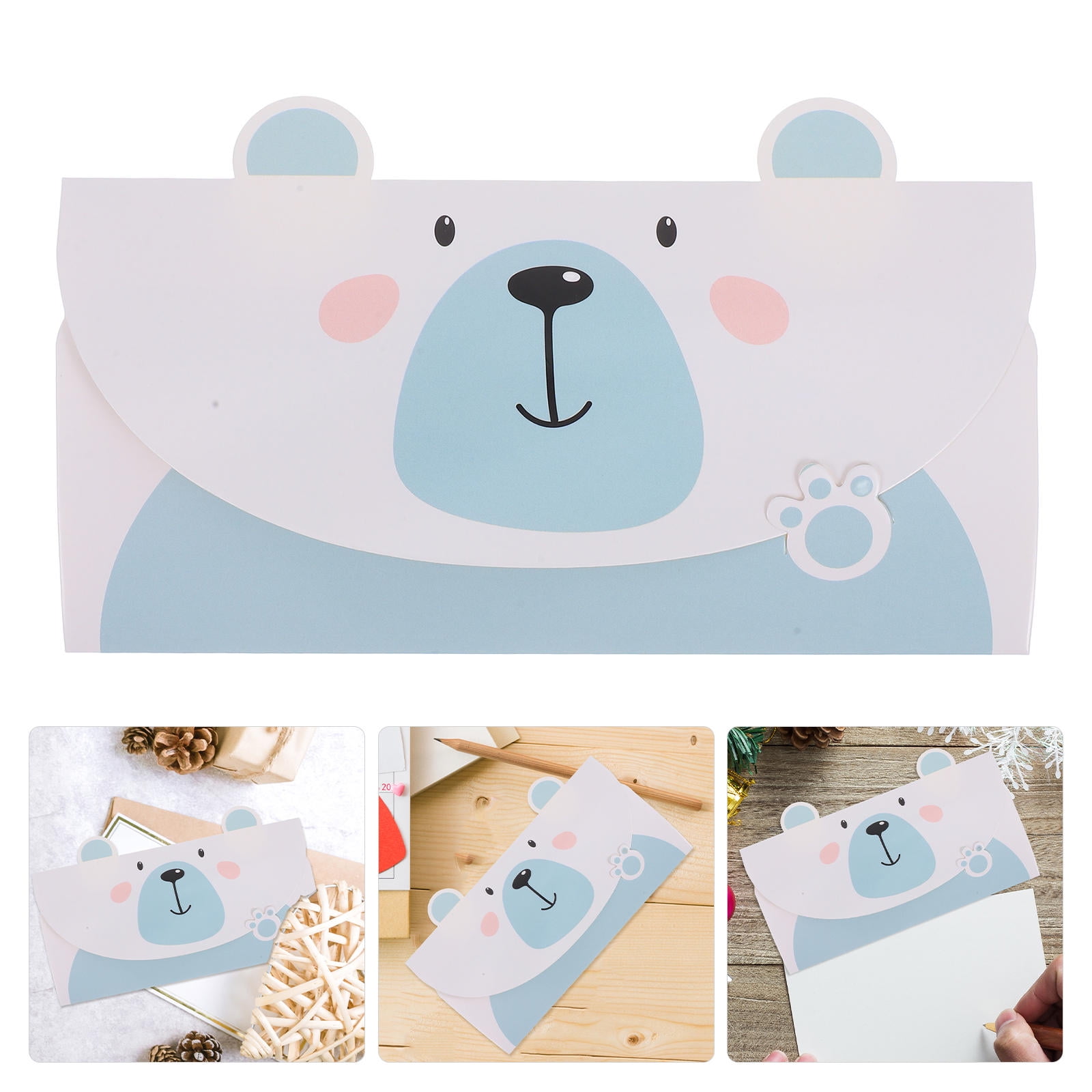 Hemoton 20pcs Polar Bear Cartoon Letter Writing Stationery Paper ...